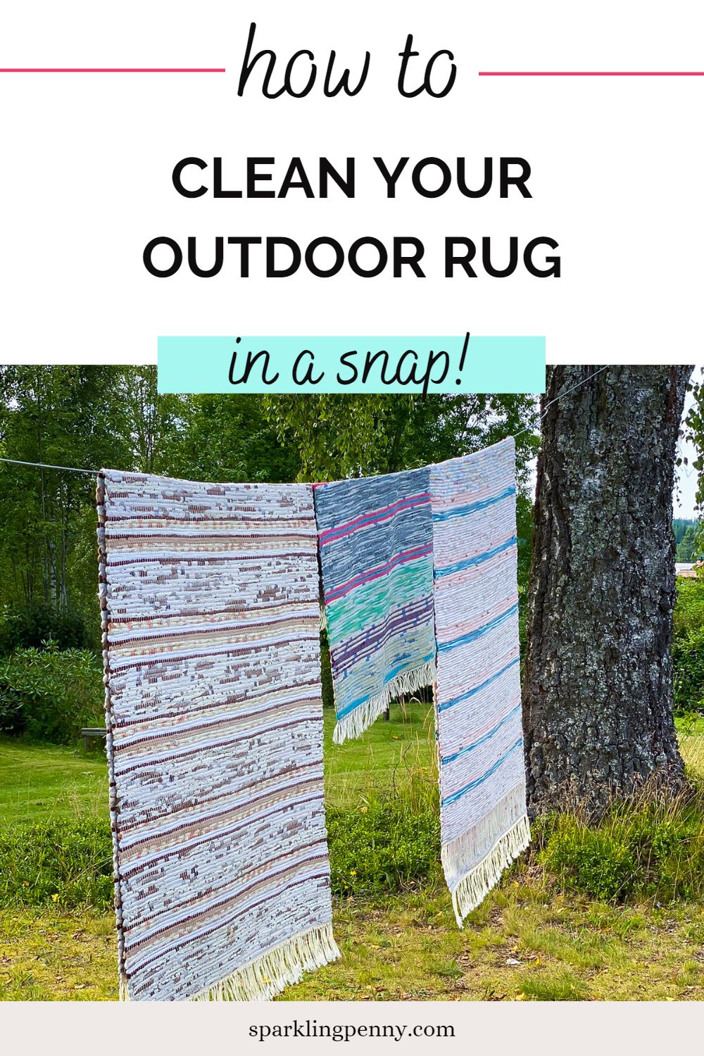 How to Clean Your Outdoor Rug in a Snap! - Sparkling Penny