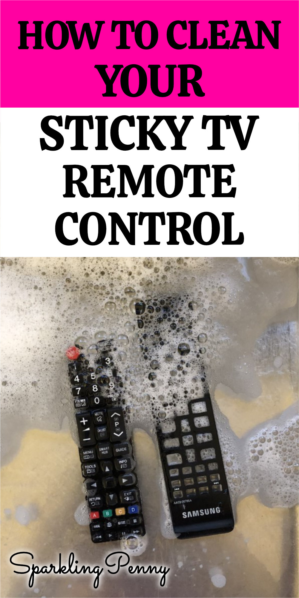 How To Clean A Sticky TV Remote Control - Sparkling Penny