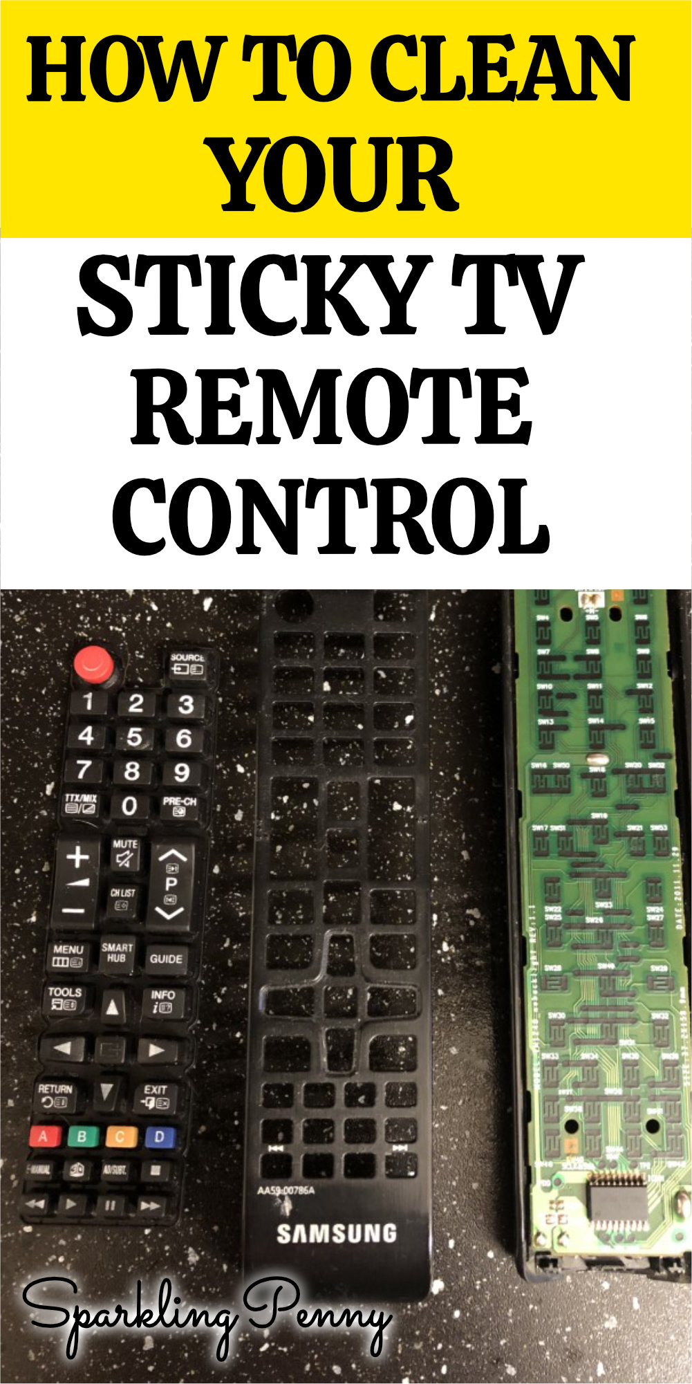 How To Clean A Sticky TV Remote Control - Sparkling Penny