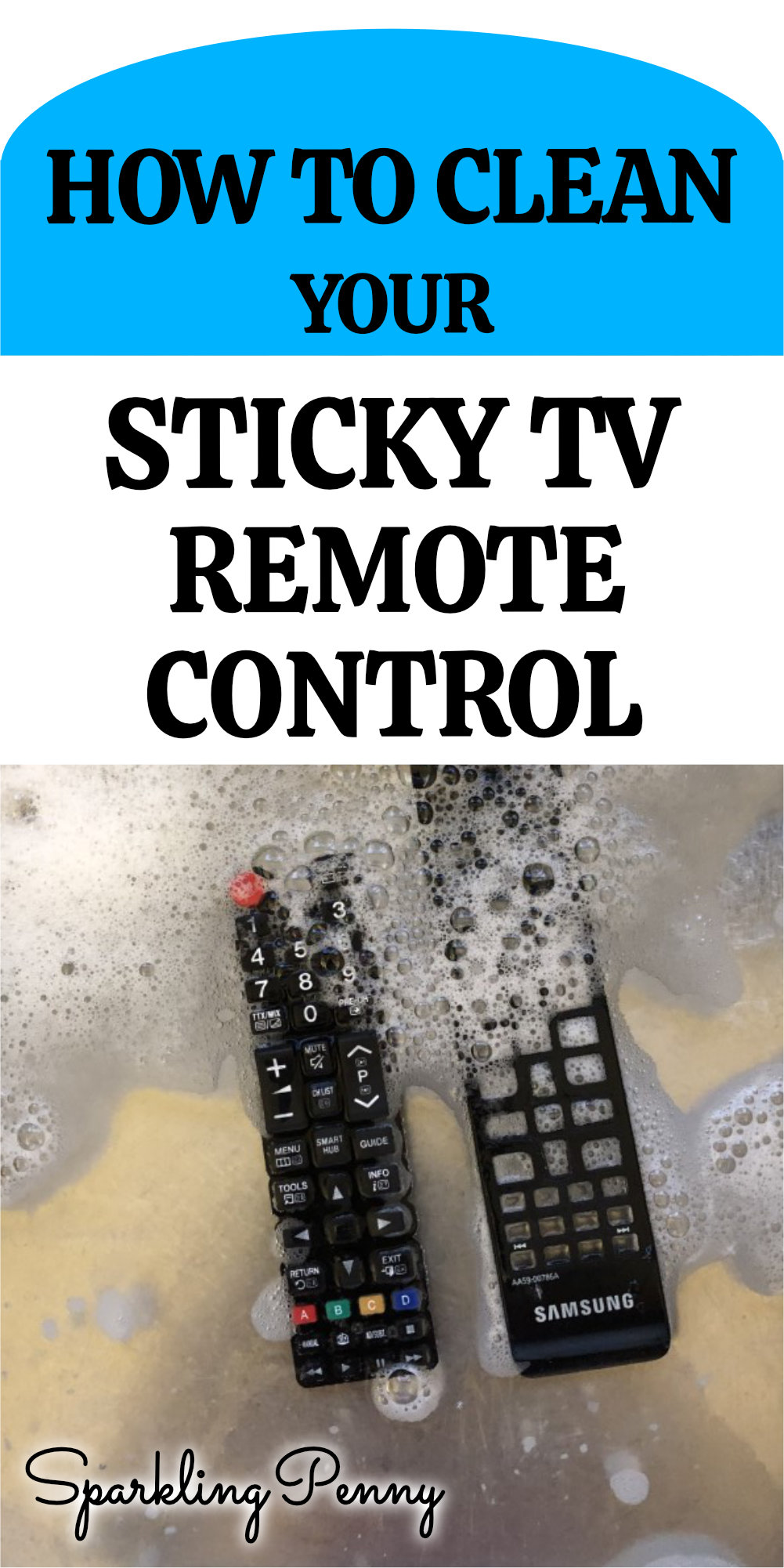 How To Clean A Sticky TV Remote Control - Sparkling Penny