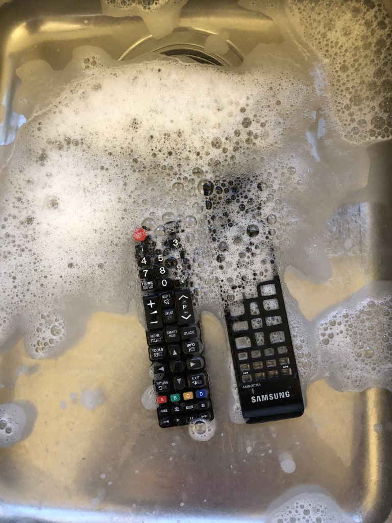How To Clean A Sticky TV Remote Control - Sparkling Penny